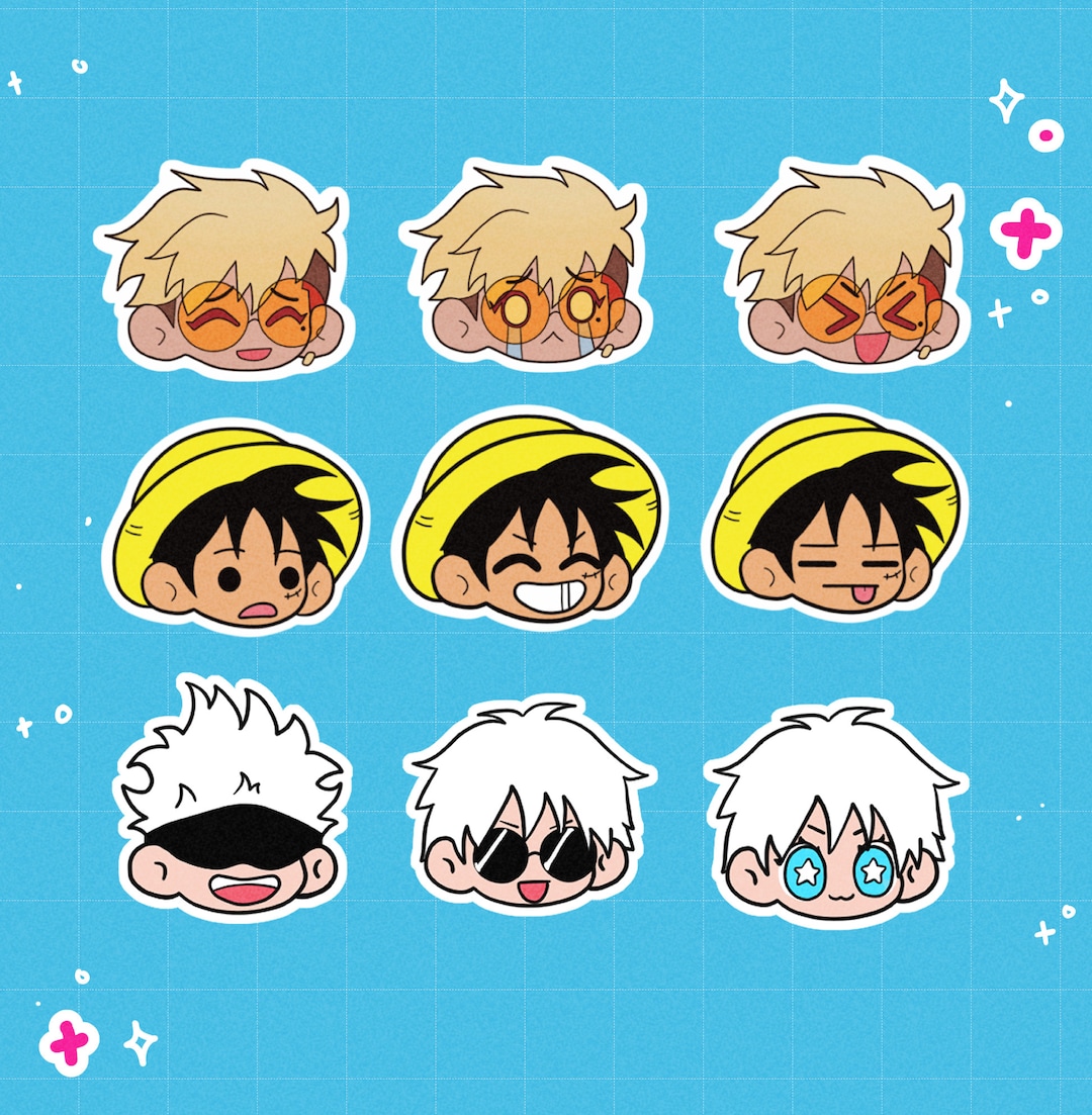 Mini Anime Character Stickers - Etsy