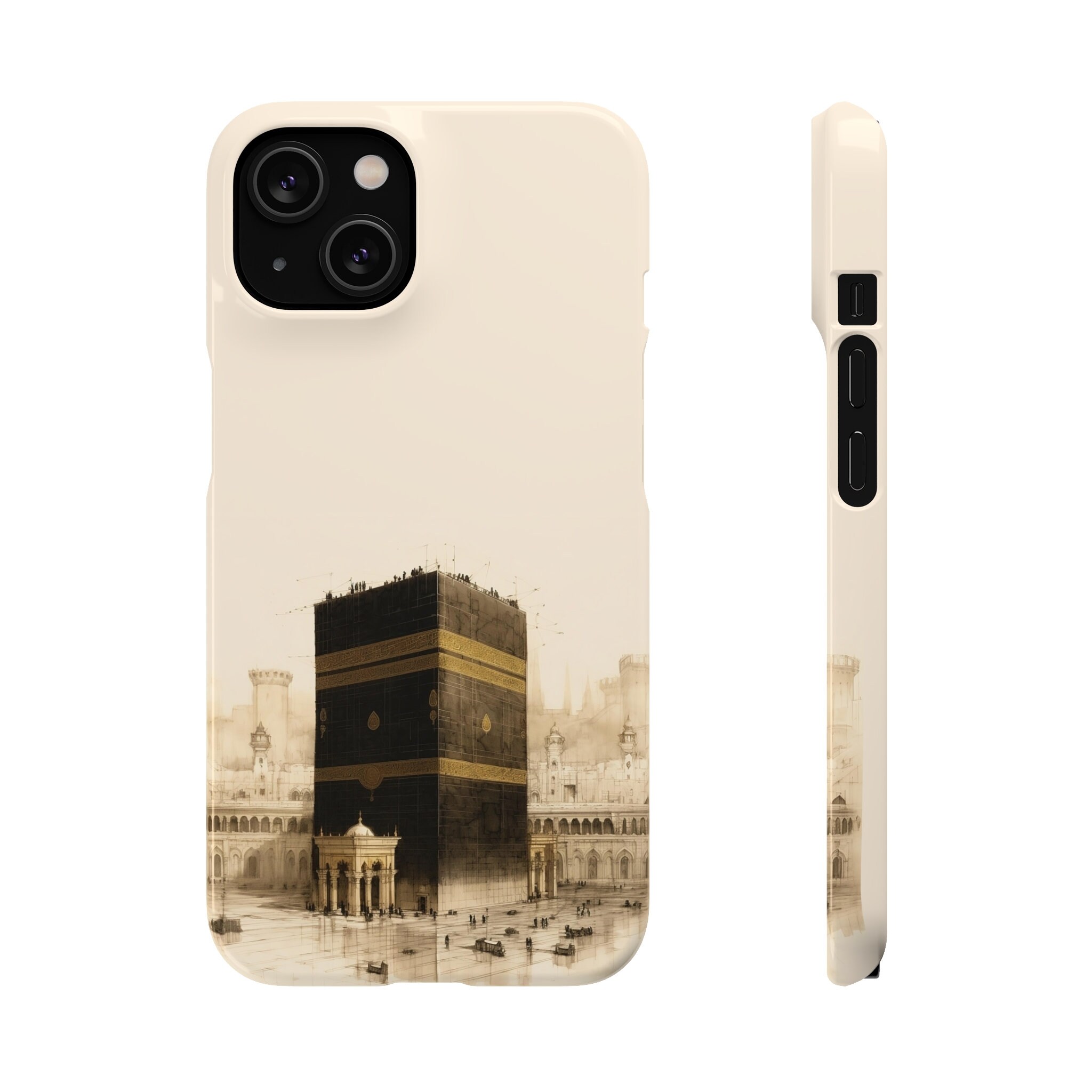 Islamic iPhone Case: Kaaba Charcoal and Gold Sketch - Makkah | Muslim ...
