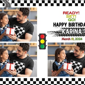 Ready Set Go: Race Car Theme | 4x6 Photo Booth Template | Editable ...