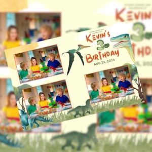 Dinosaurs: Cute Dinosaur Theme | Photobooth Template | Editable Canva ...
