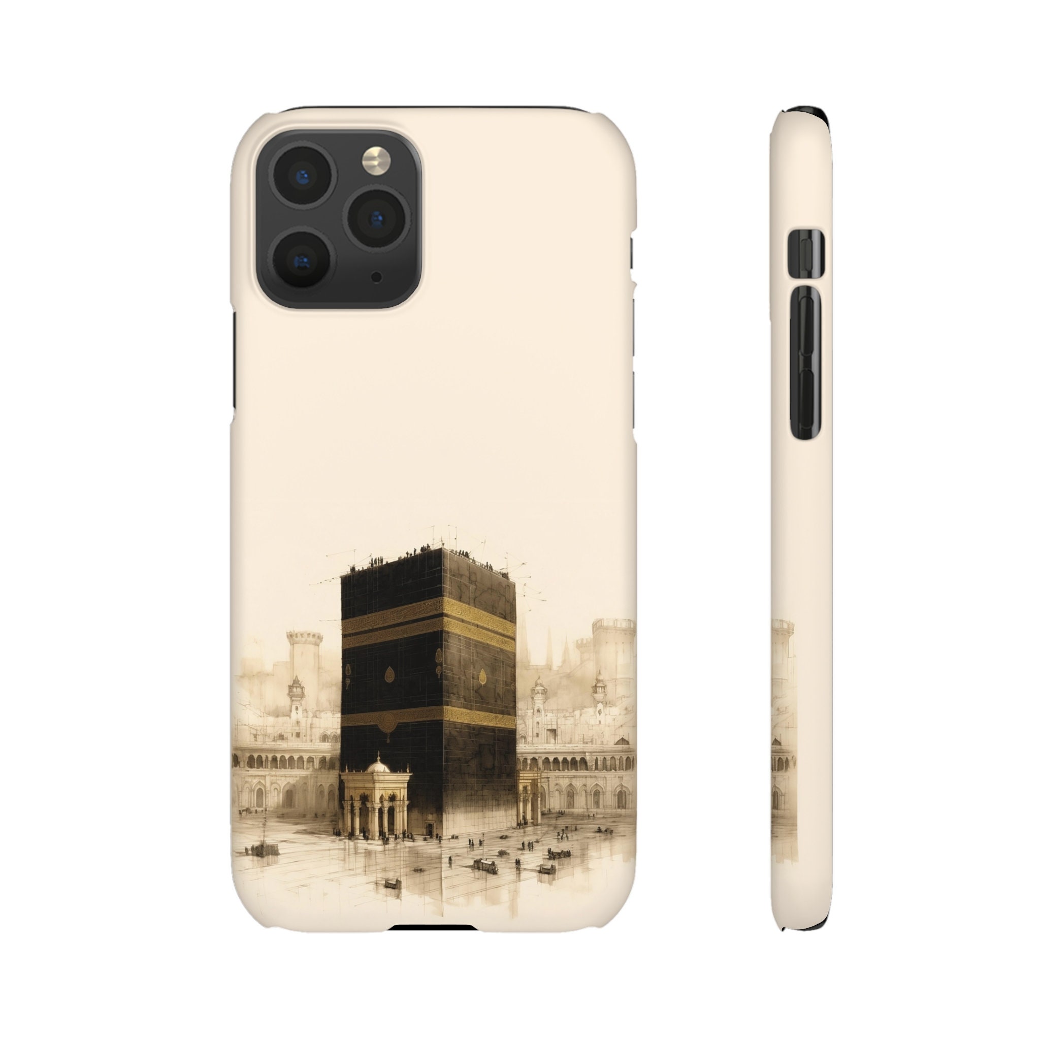 Islamic iPhone Case: Kaaba Charcoal and Gold Sketch - Makkah | Muslim ...