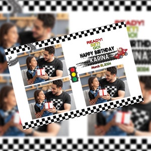 Ready Set Go: Race Car Theme | 4x6 Photo Booth Template | Editable ...