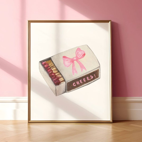 Pink Coquette Bow Poster - Etsy