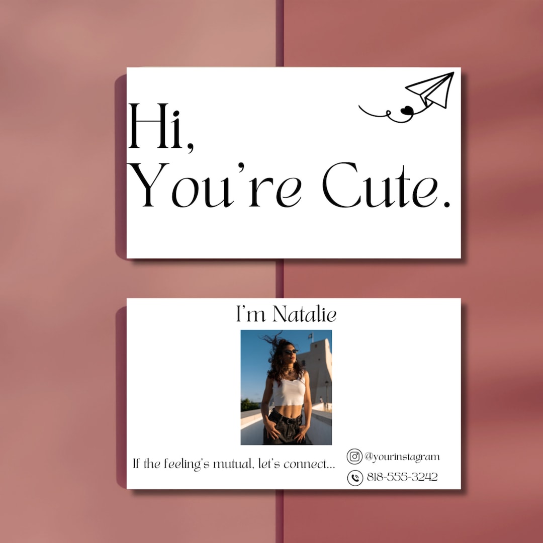 Dating Business Card, Dating Business Cards Template, Dating Cards for ...