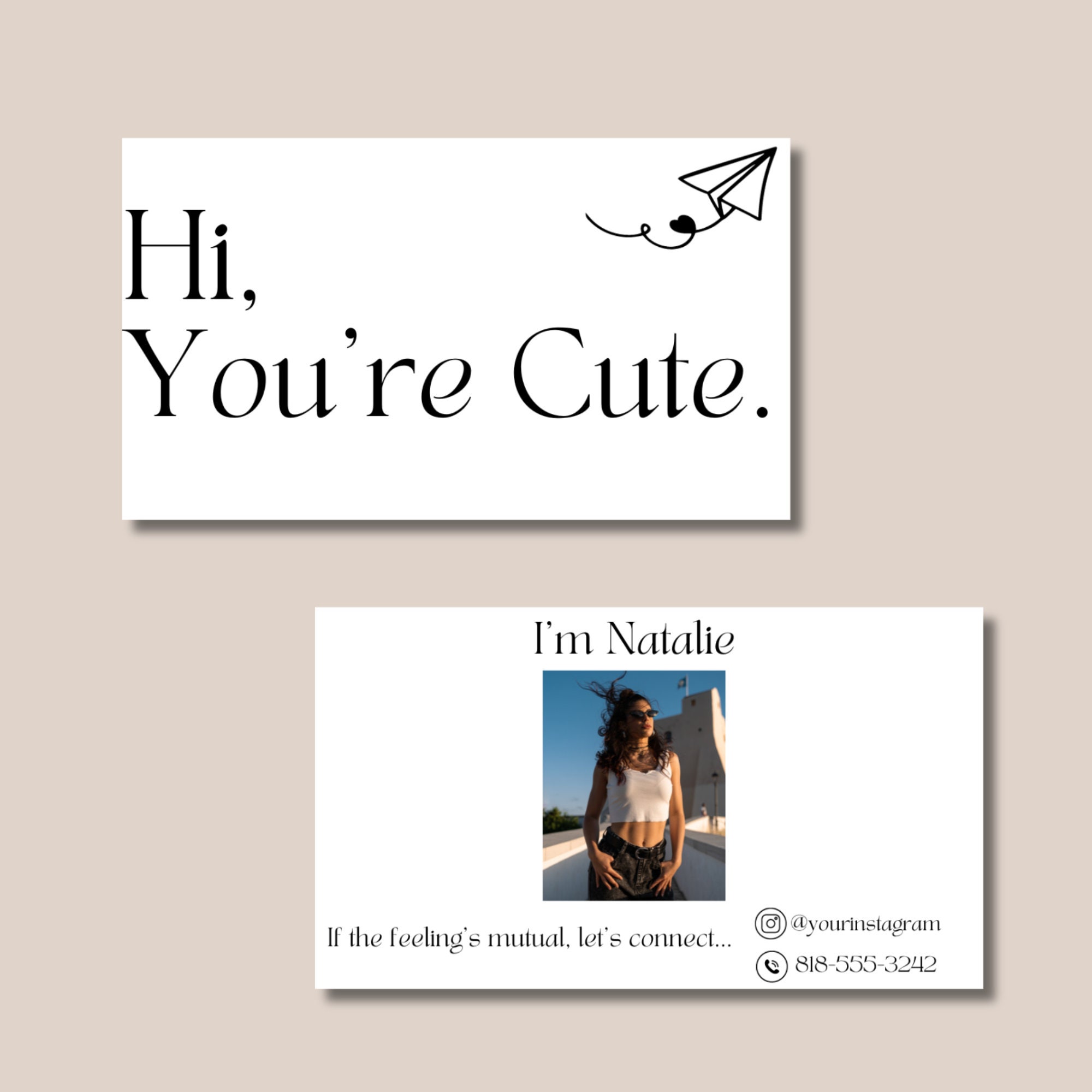 Dating Business Card, Dating Business Cards Template, Dating Cards for ...