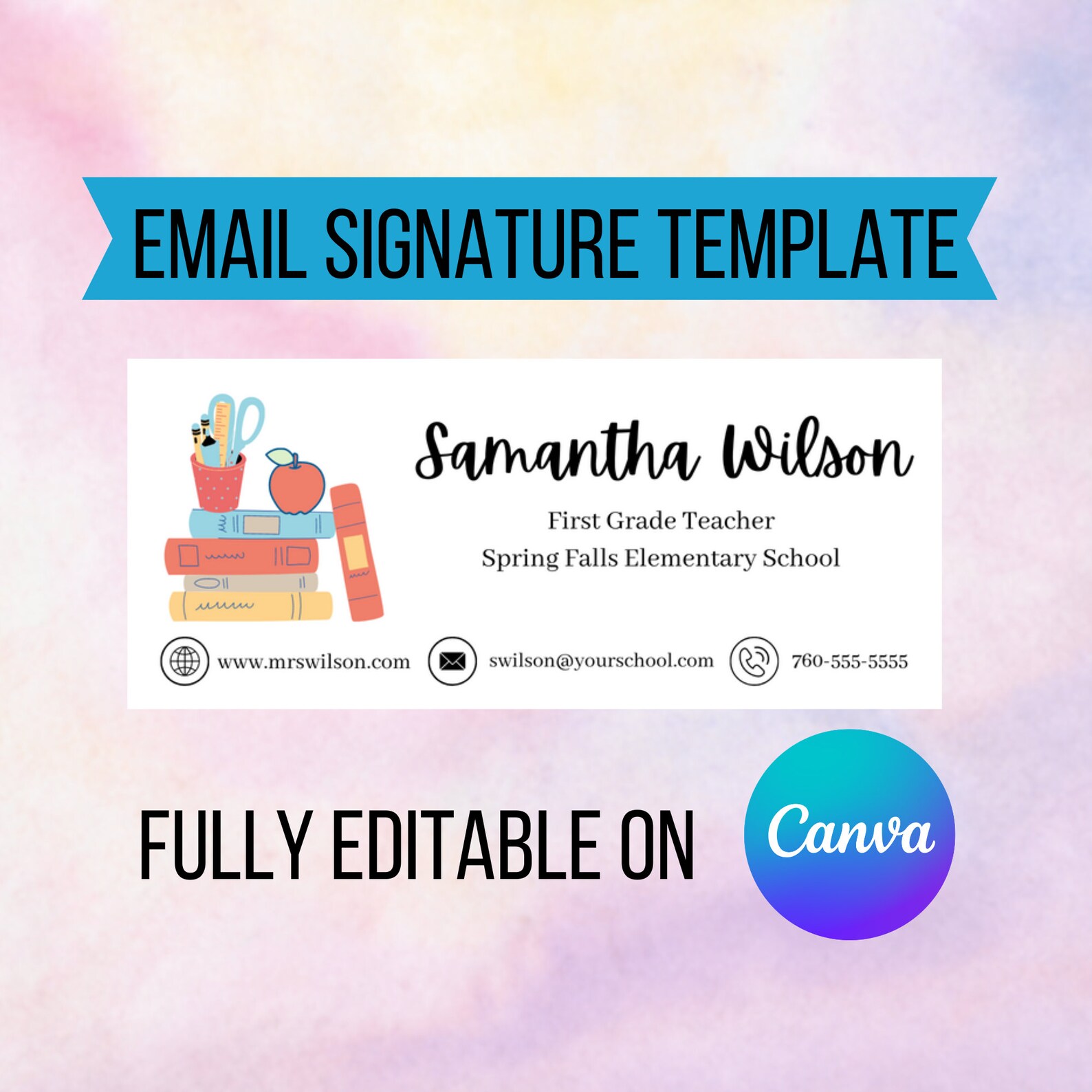 Teacher Email Signature, Email Template, Email Signature Teacher, Email ...
