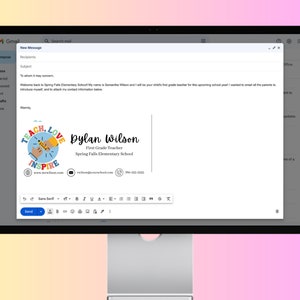 Teacher Email Signature, Email Template, Email Signature Teacher, Email ...