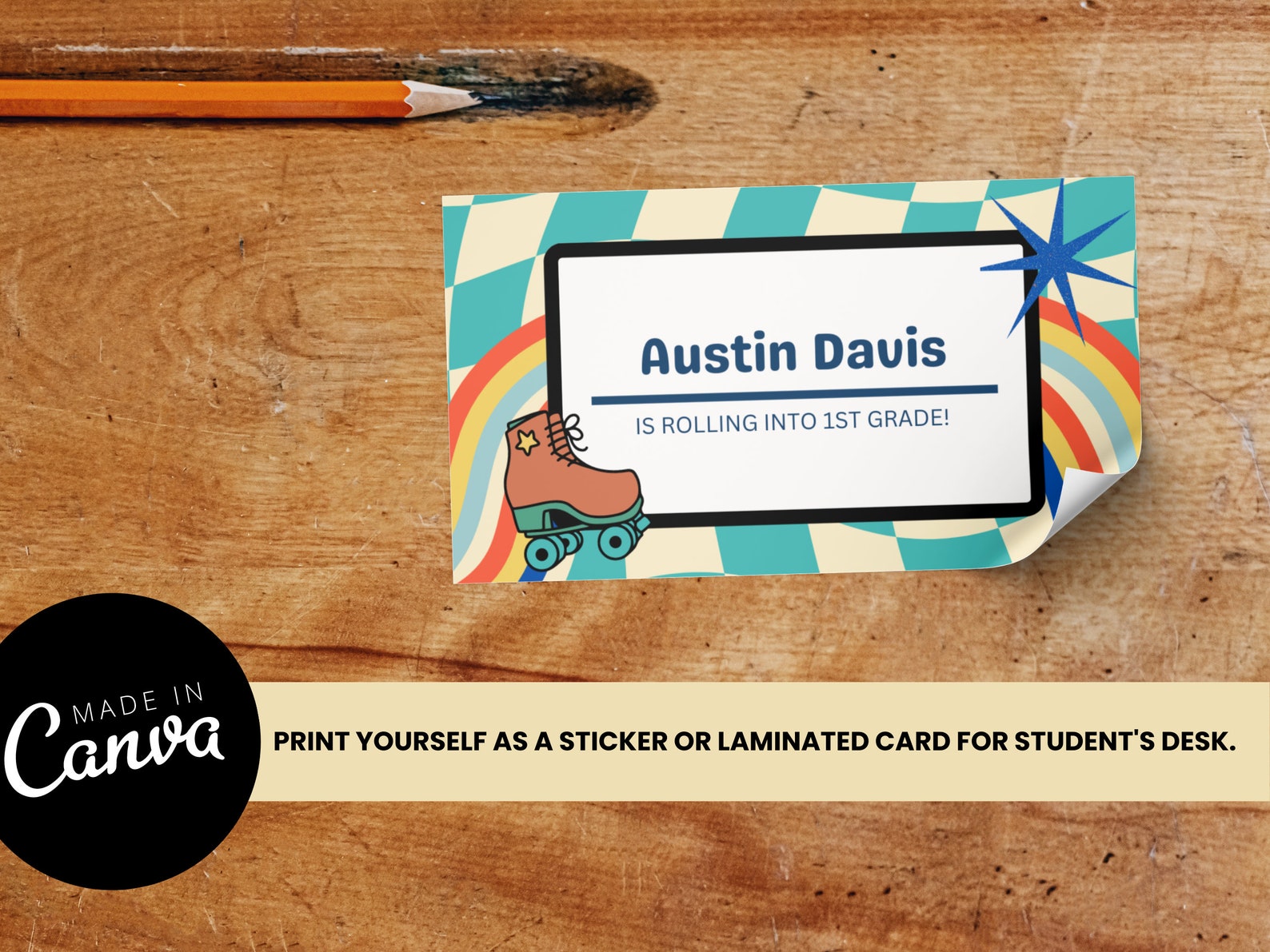 Back to School Name Tag Student Name Tag Template Teacher - Etsy