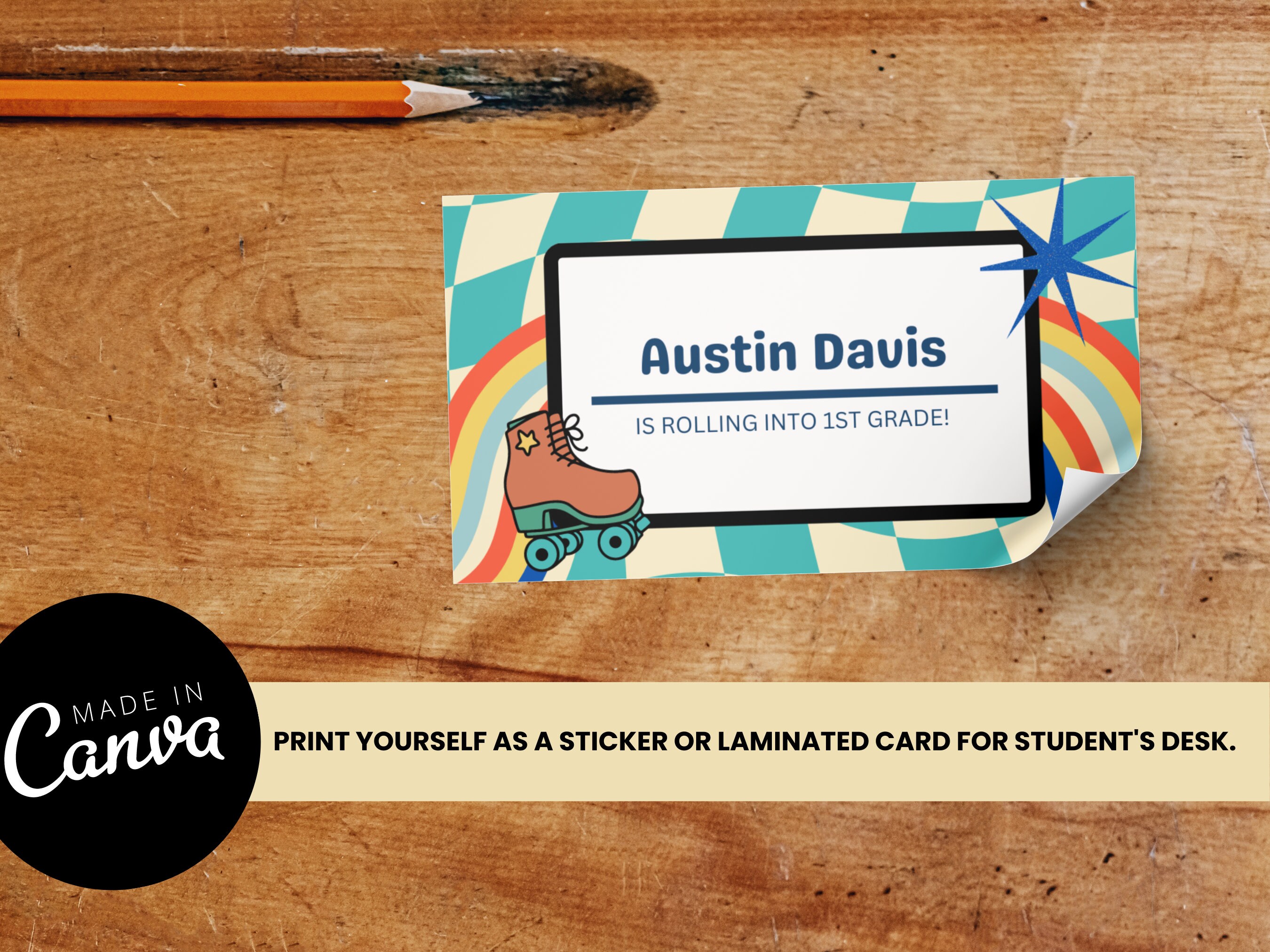 Back to School Name Tag, Student Name Tag Template, Teacher Material ...