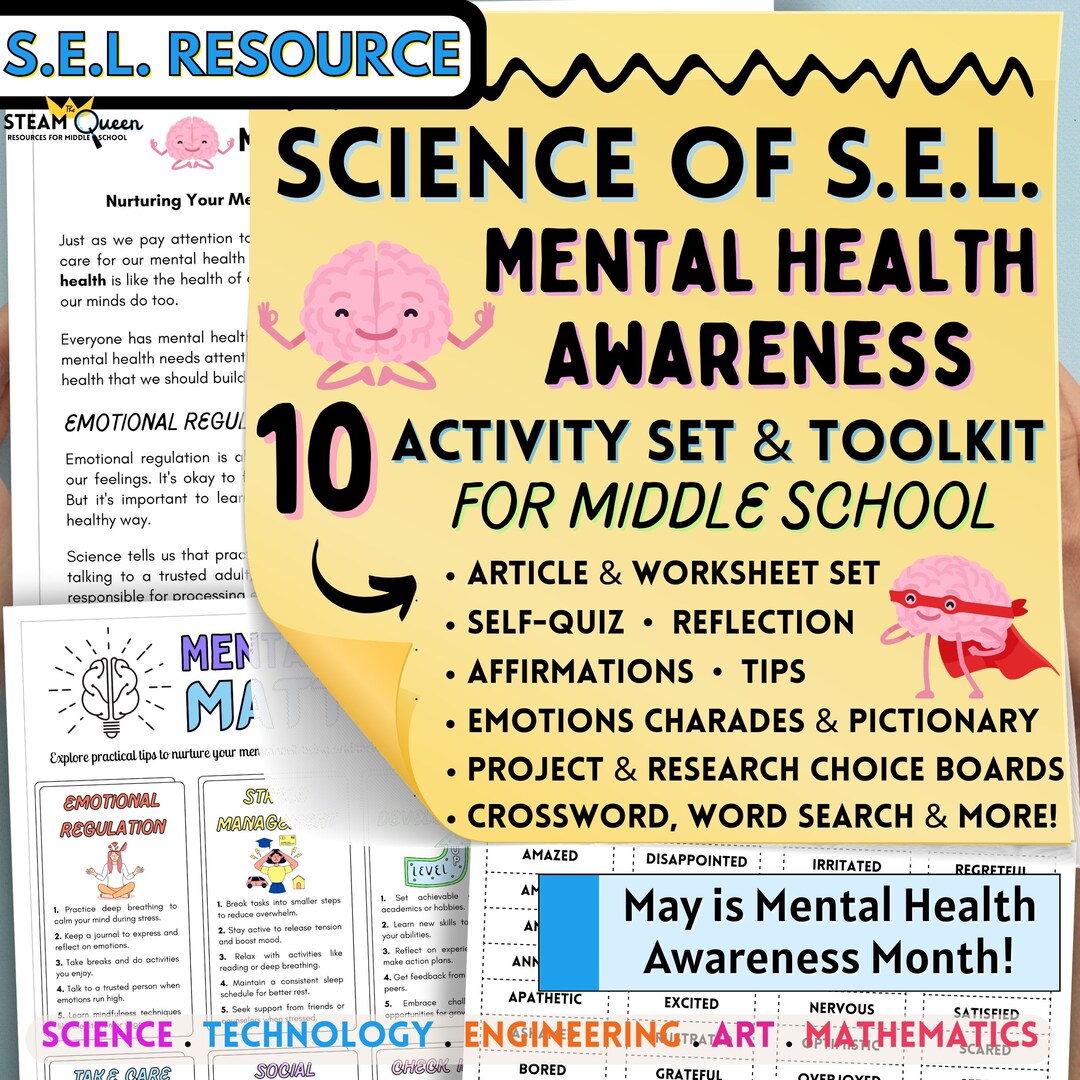 Mental Health Awareness Month 10 Activities Middle School: Article Set ...