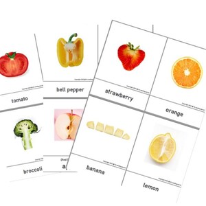 Fruits and Vegetables Bilingual Flashcards 水果與蔬菜主題 中英雙語圖咭 - Etsy