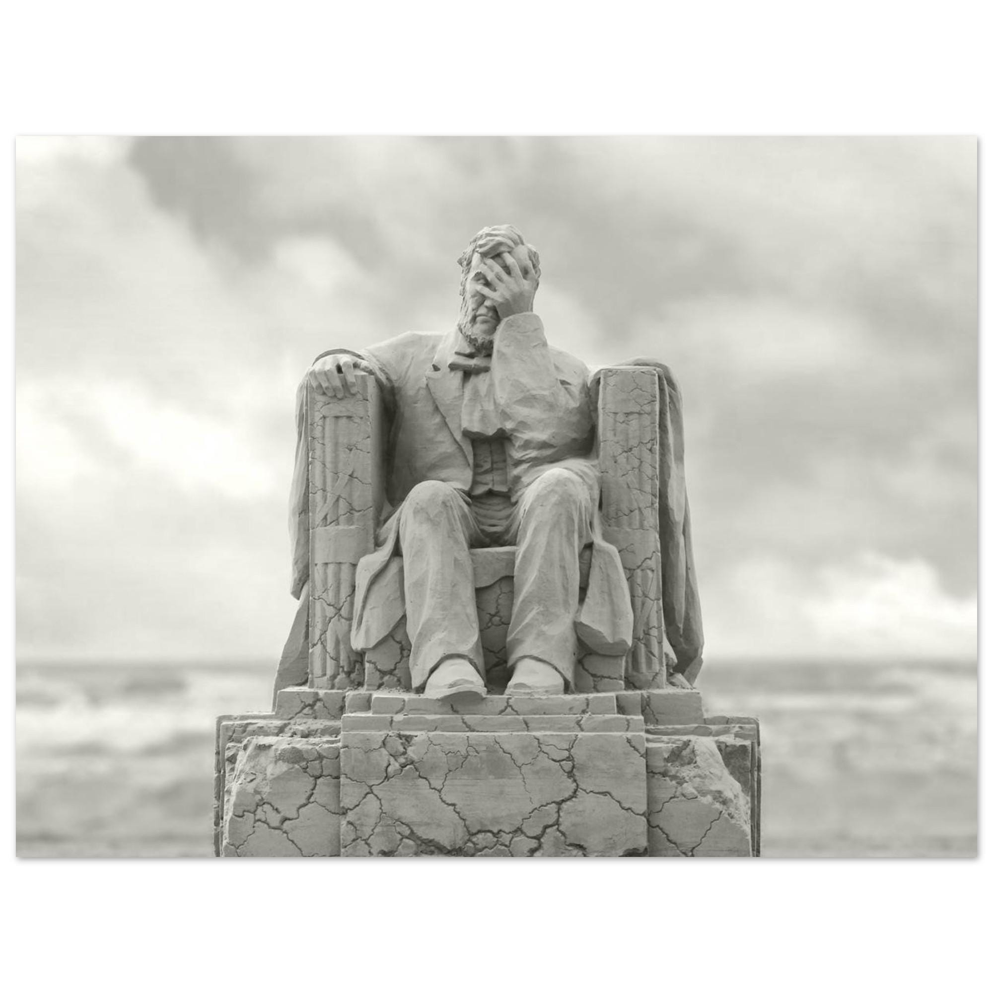 Liberty Crumbling Fine Art Poster - Facepalming Lincoln -giclée Print ...