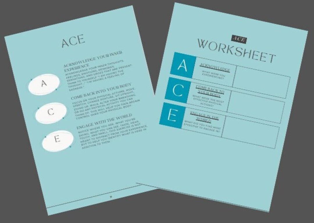ACE Grounding Technique Adapted From Acceptance and Commitment Therapy ...