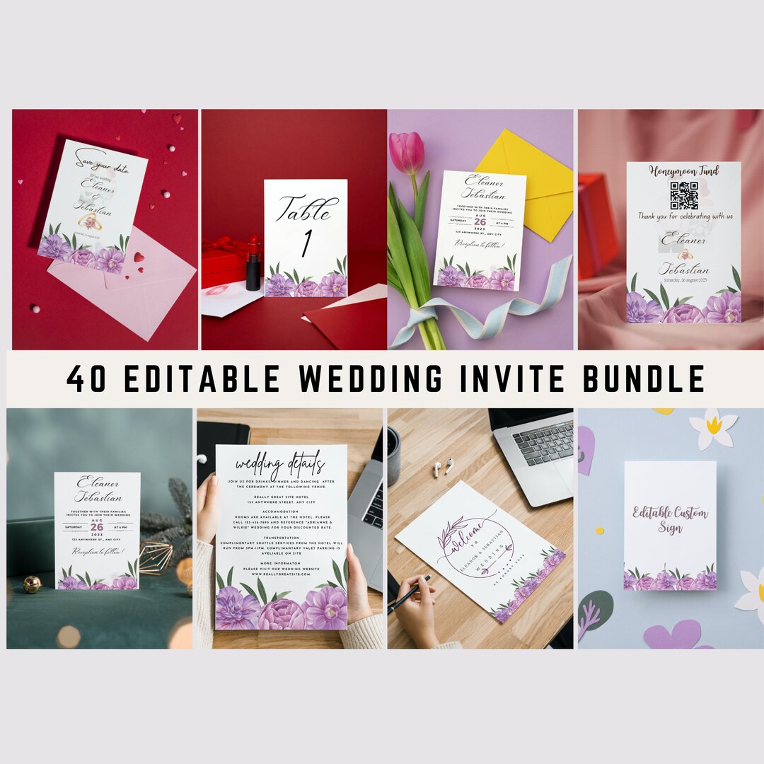 Invitation Template,editable Invitation,wedding Invitation,editable ...