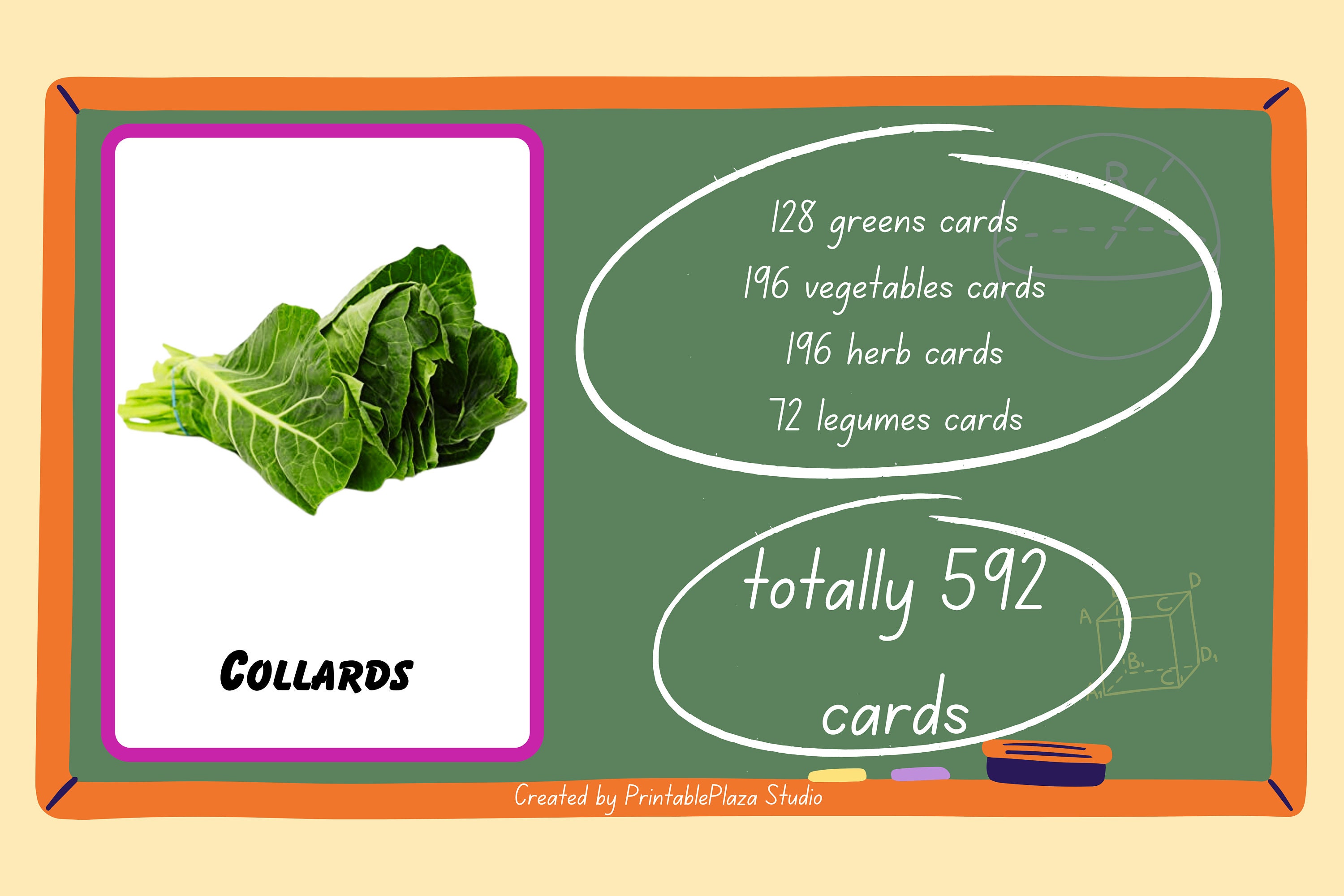 Vegetables Flashcards for Kids Plant Identification Flashcards ...
