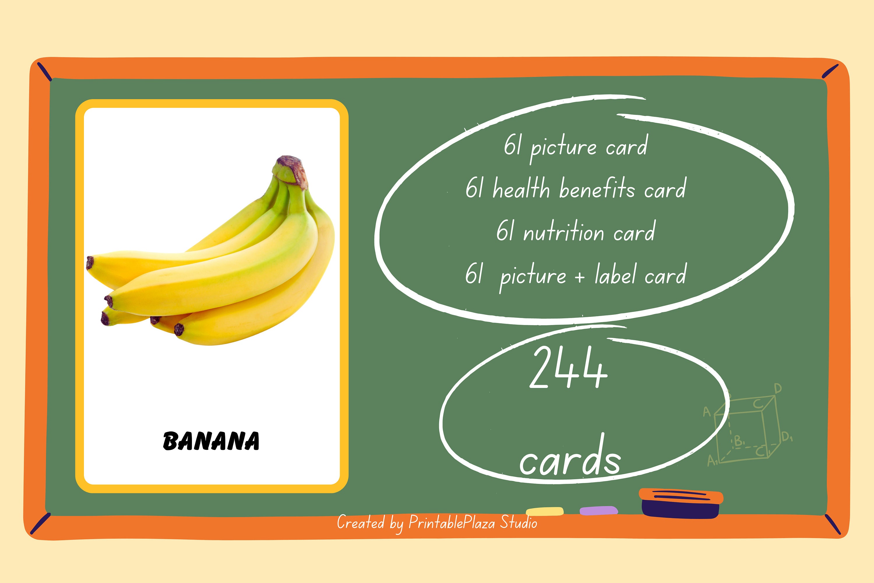 Fruits Editable Flash Cards Montessori Toys and Games Real - Etsy