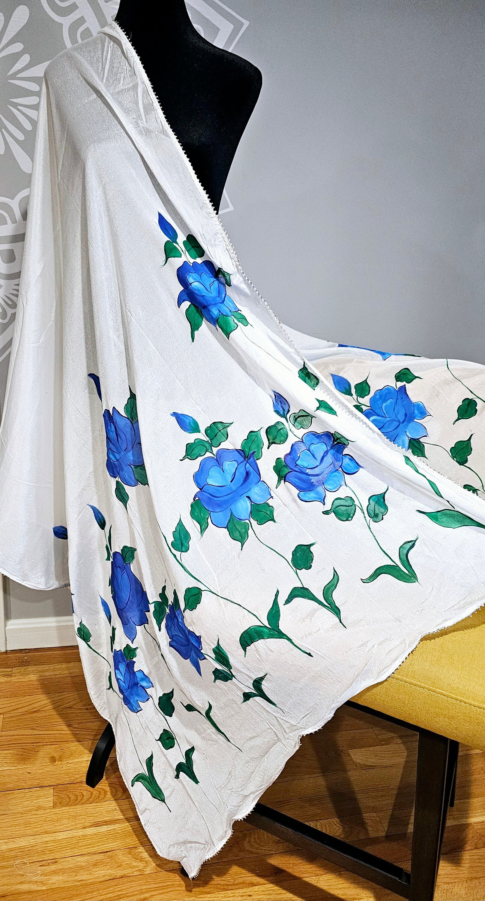 Handpainted Dupatta - Etsy