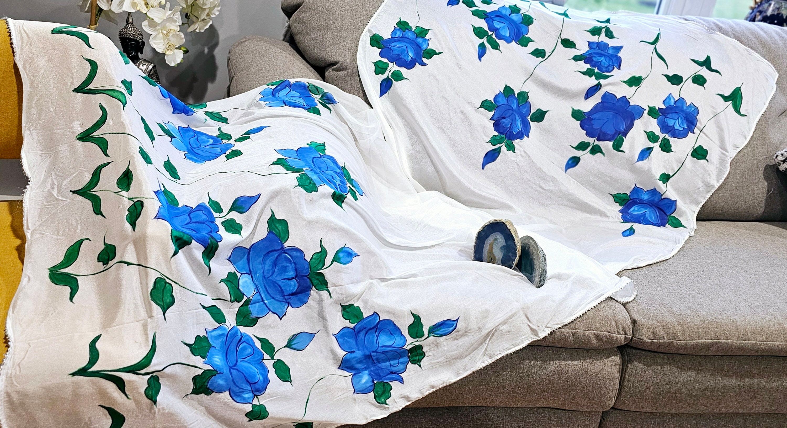 Handpainted Dupatta - Etsy