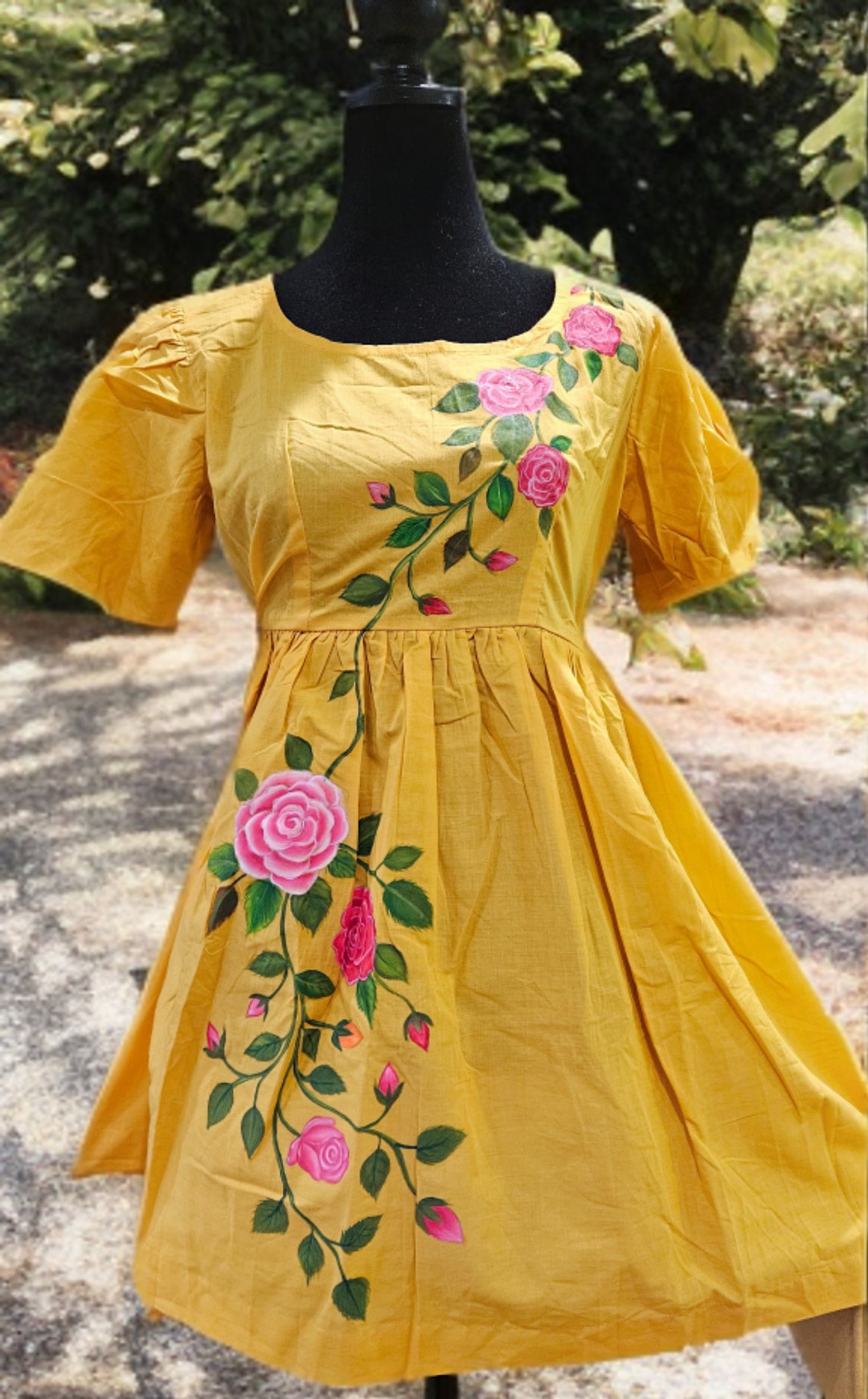 Handpainted Dress - Etsy
