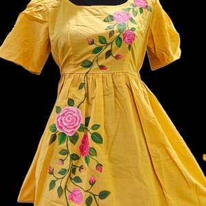 Handpainted Dress - Etsy
