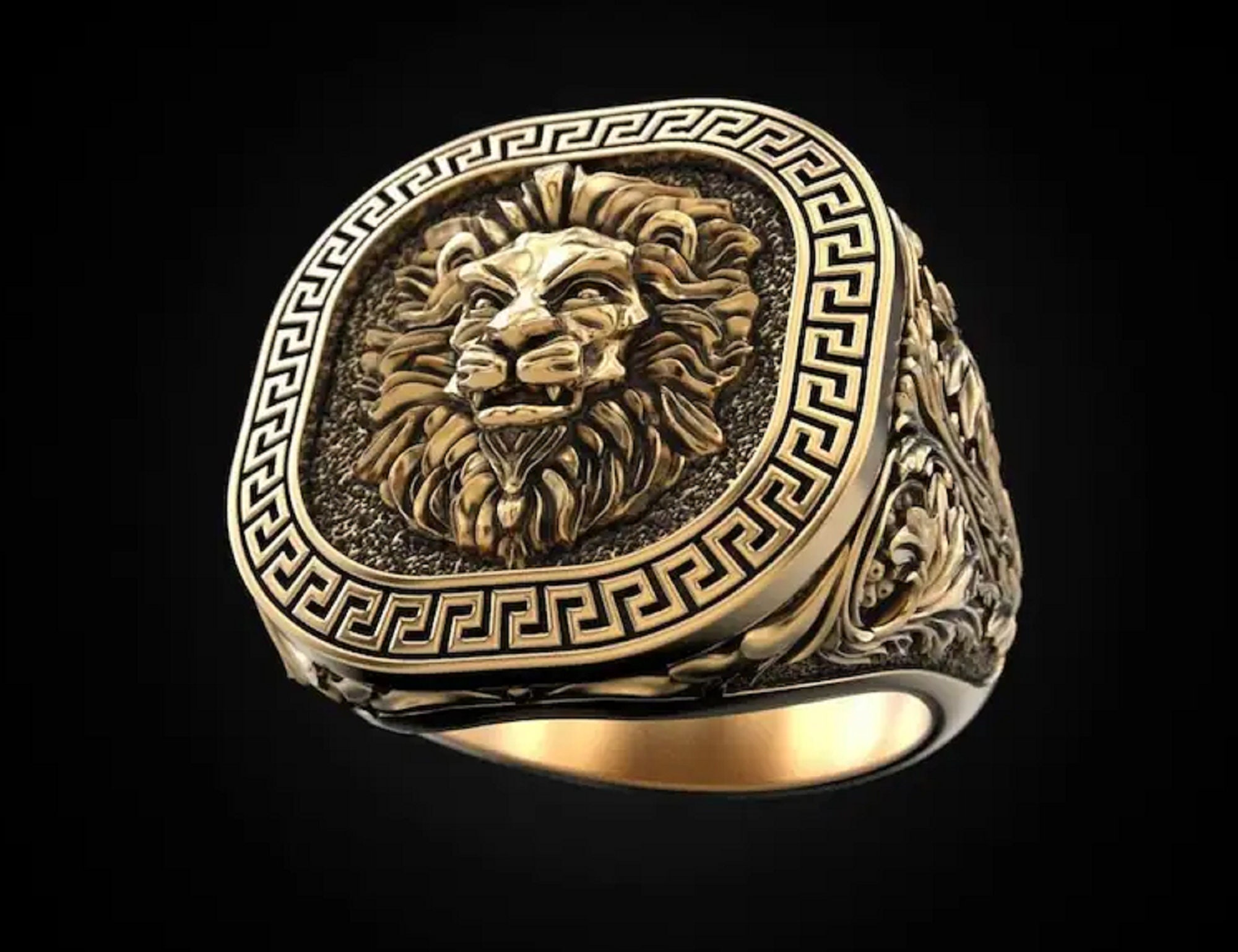 Lion Ring Man Lion Ring Lion Head Ring Animal Lion Ring - Etsy