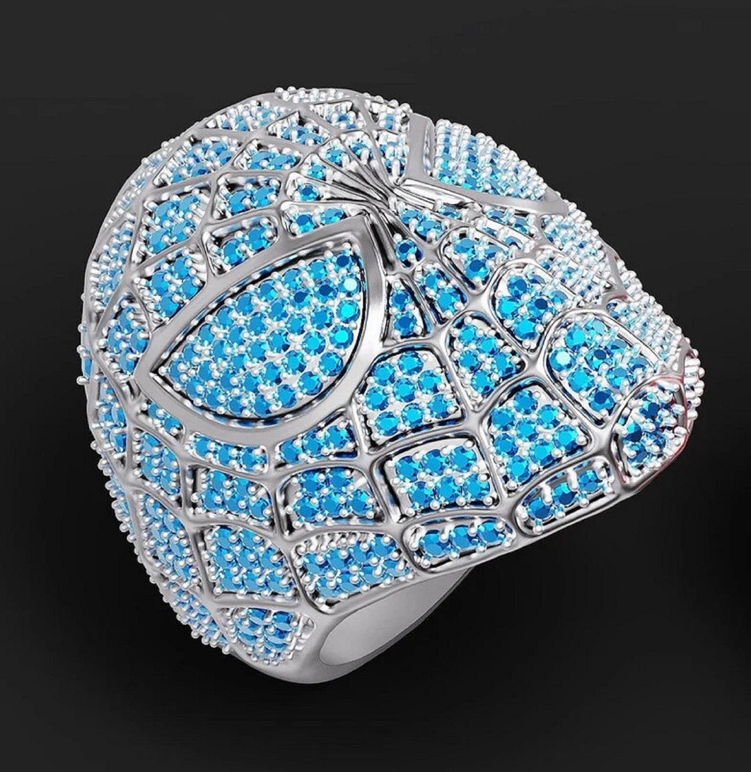 14k Gold Over Spider Man Ring Cartoon Spider Man Ring - Etsy