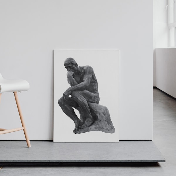 The Thinker Art - Etsy