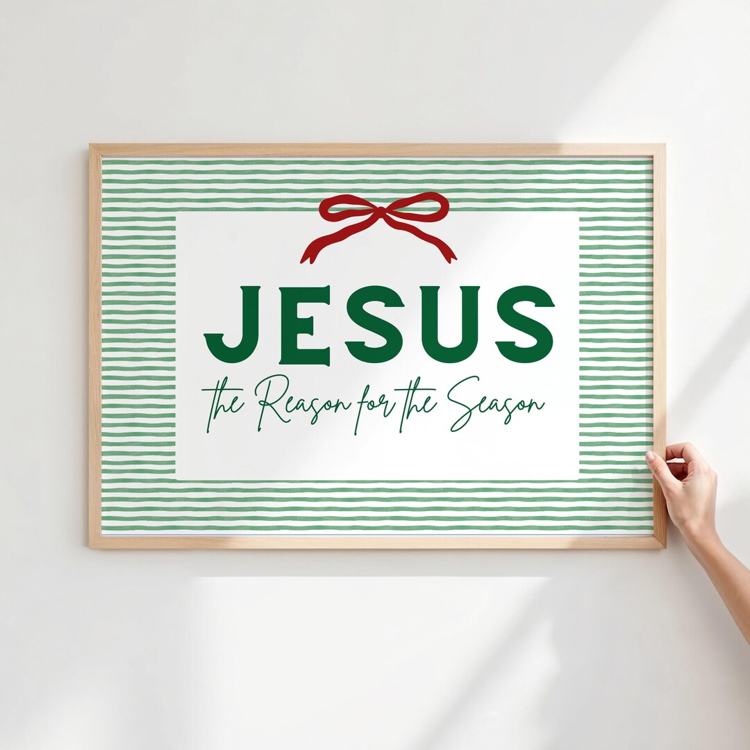 Jesus is the Reason for the Season Trendy Christian Christmas Wall Art ...