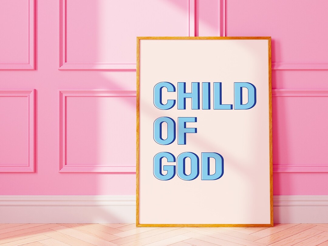 Child of God Poster Blue Christian Wall Art, LDS Poster Print - Etsy