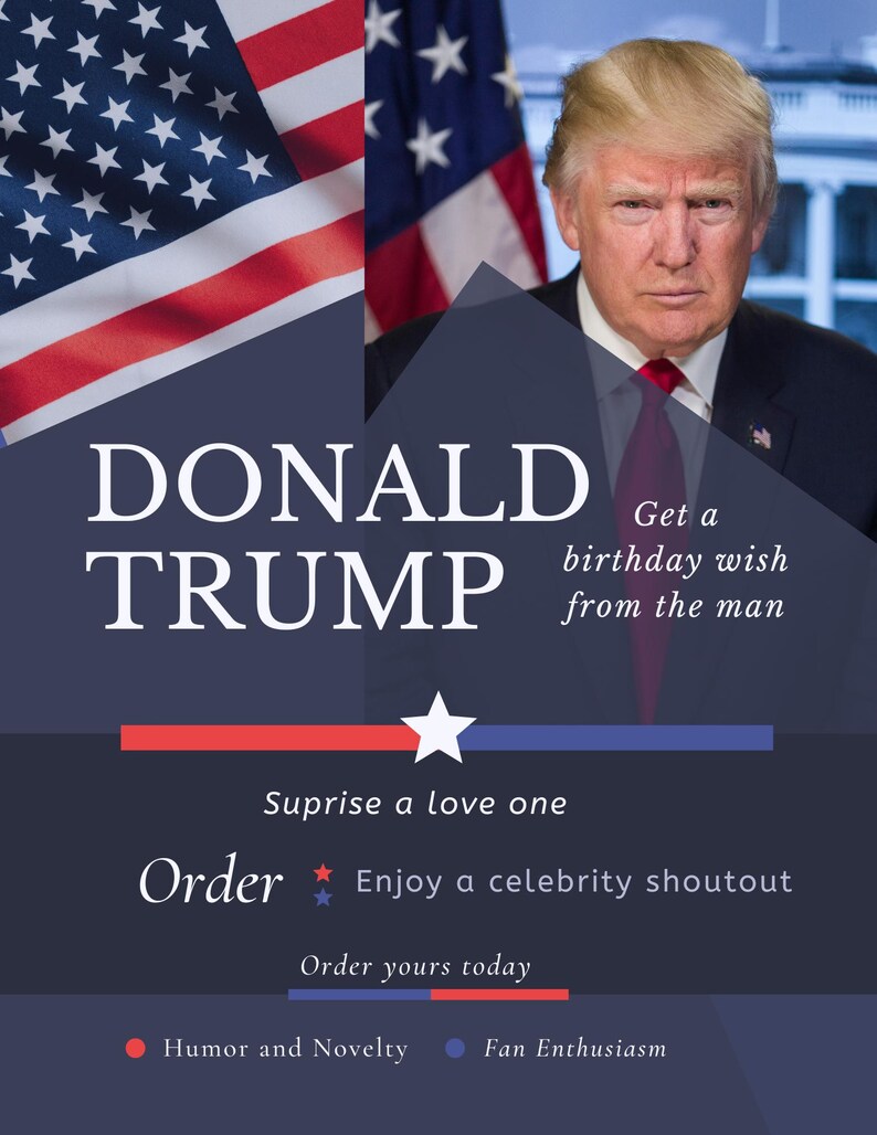 Donald Trump Birthday Ecard Video,personalized Animated Talking Trump ...