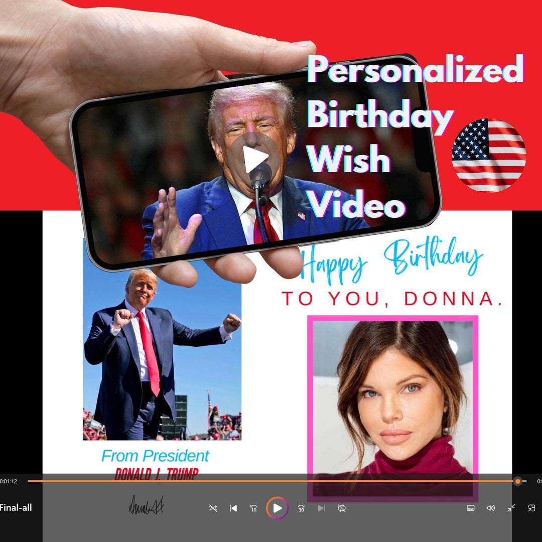 Donald Trump Birthday Ecard Video,personalized Animated Talking Trump ...