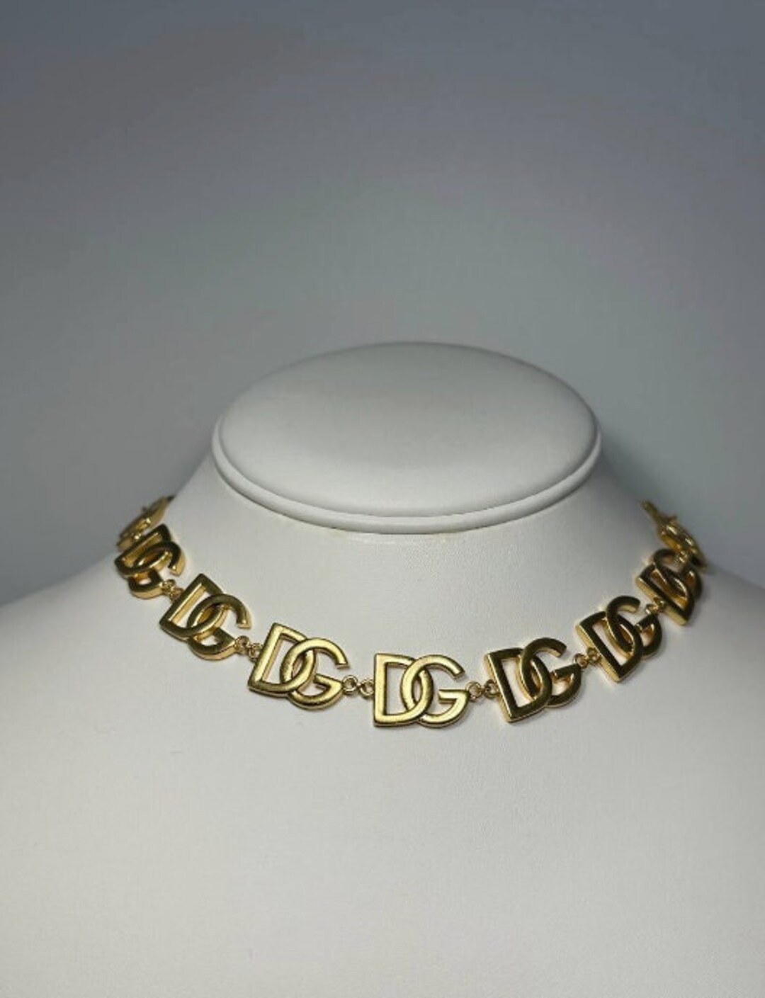 Luxury Charm Pendant Necklace, Delicate DG Charm Choker, Statement ...