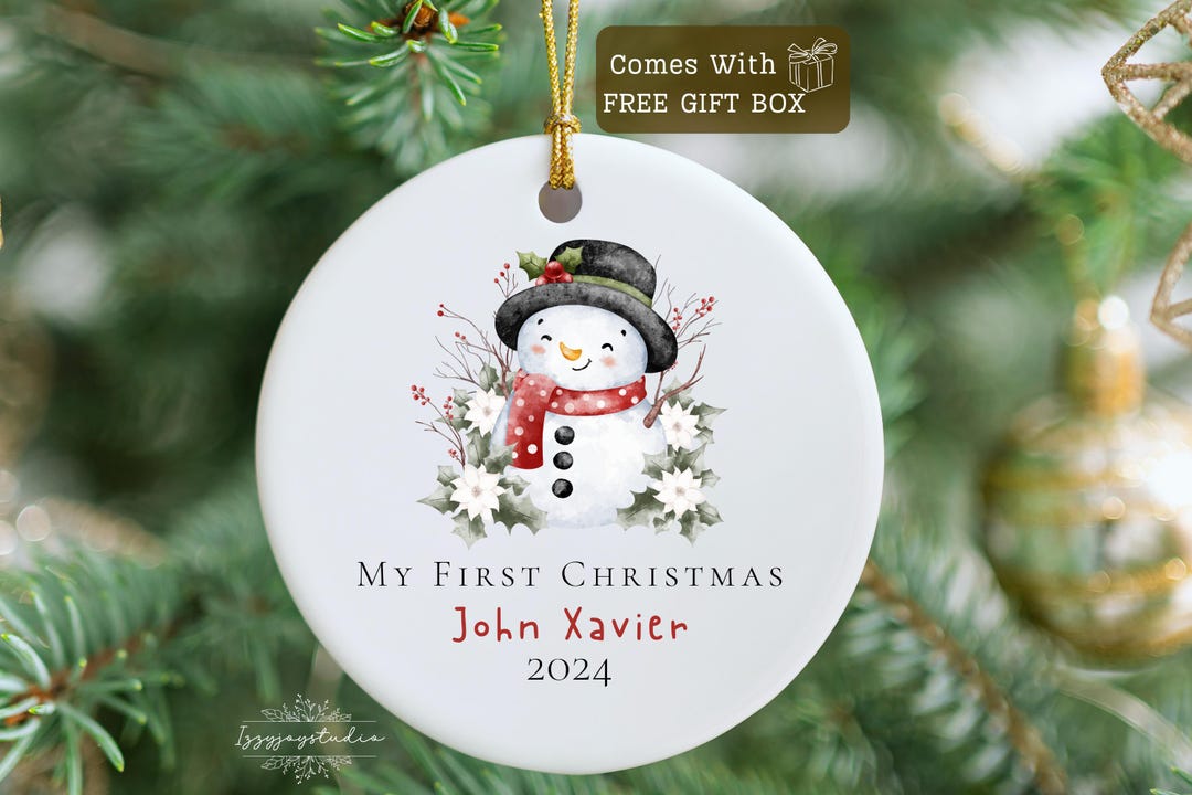 My First Christmas Ornament, Personalized Baby Christmas Ornament ...