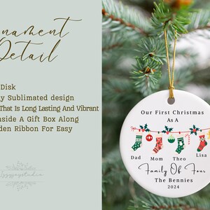 Our First Christmas as A Family Ornament, Family of Four Christmas ...