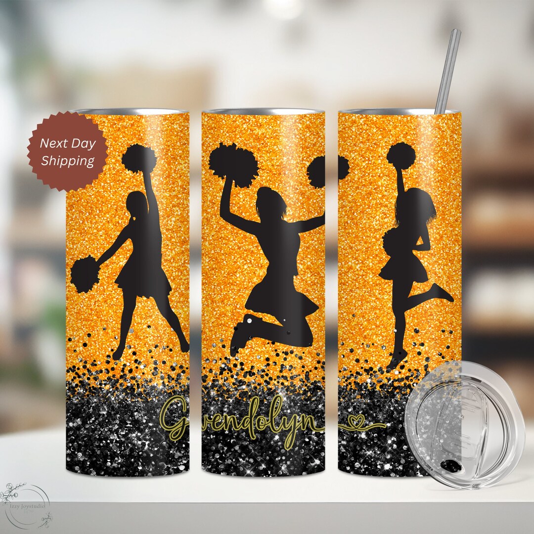 Personalized Cheerleader Tumbler With Lid Cheerleading Gift, Custom ...