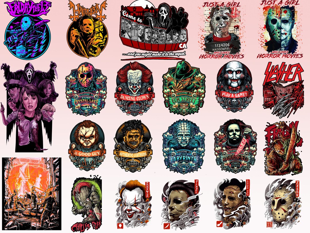 Horror Characters Clipart Bundle 20 PNG Horror Character Png - Etsy