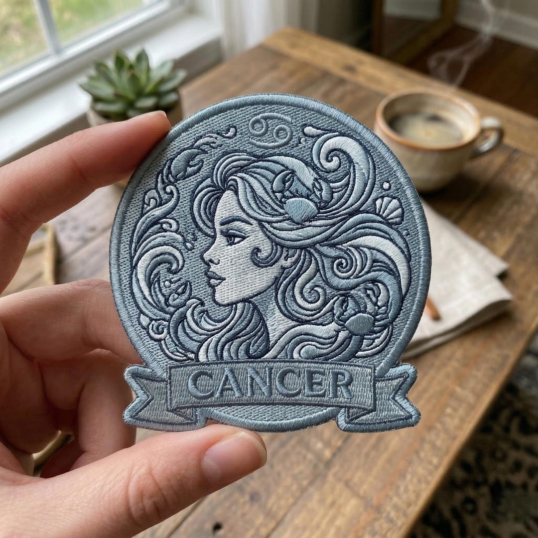 Cancer Embroidered Patch Zodiac Sign Gift Astrology Lover Birthday ...