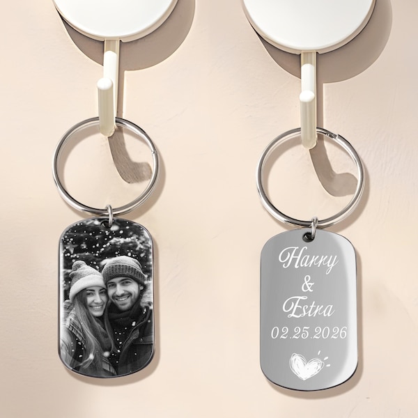 Custom Photo Keychain - Etsy