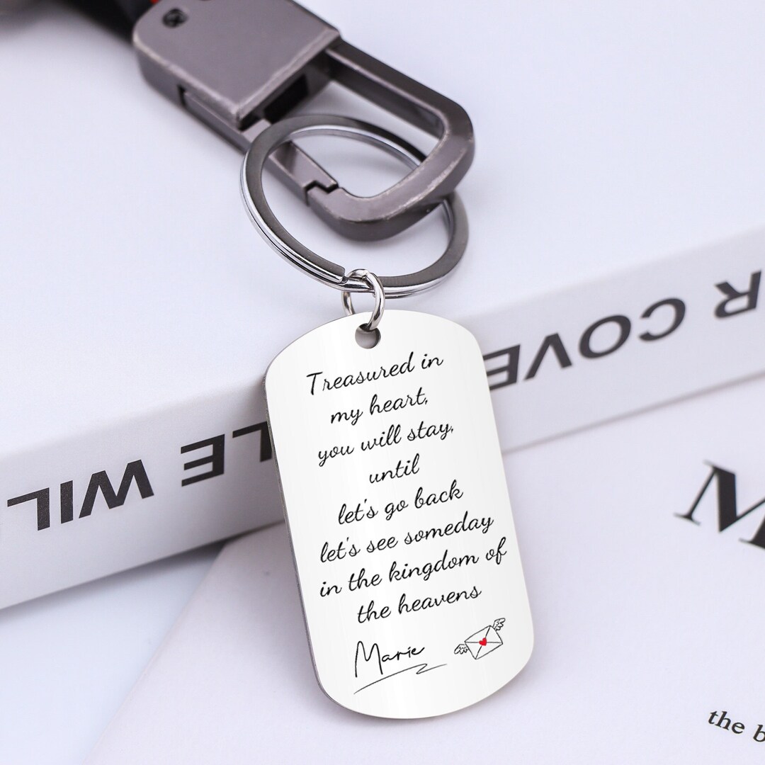 Memorial Keychain, Memorial Gift Loss of Loved One, Custom Photo ...