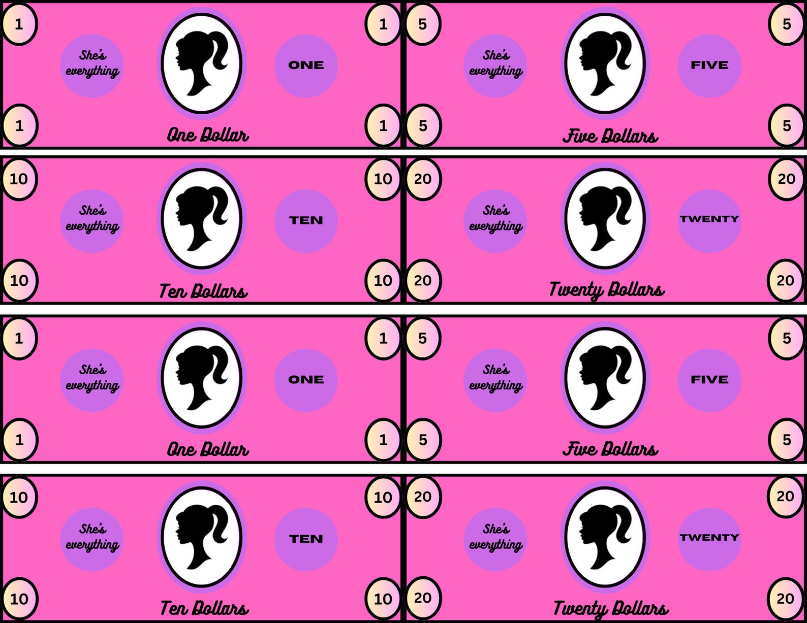 Printable Kids Play Money - Etsy