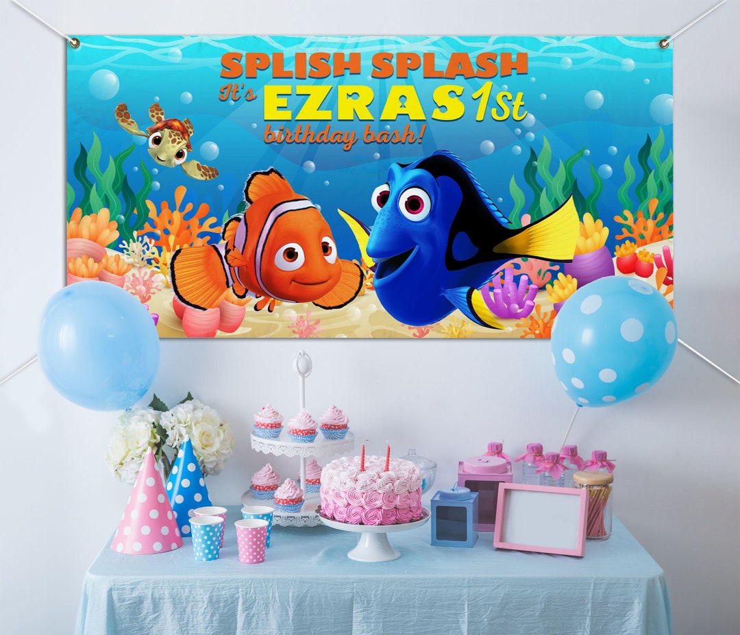 Finding Nemo Birthday Backdrop/finding Nemo Birthday - Etsy