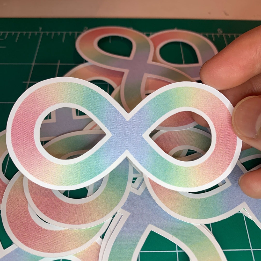 Rainbow Infinity Symbol Sticker - Etsy