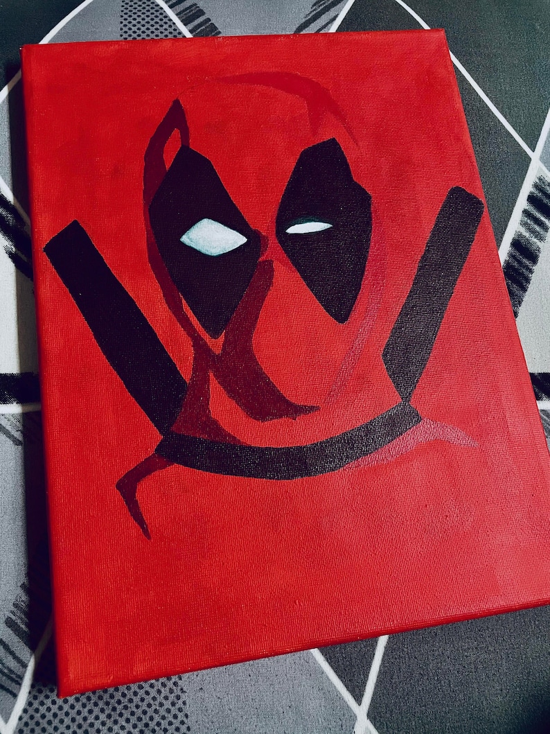 Deadpool Canvas Drawing - Etsy