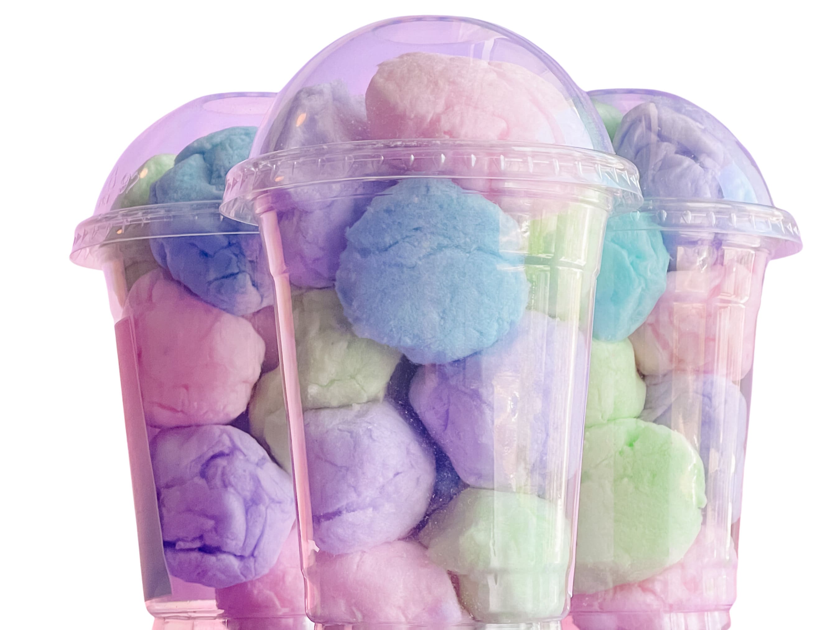 Cotton Candy Cups With Lid Cotton Candy Balls in Dome Cup Dome Cup ...