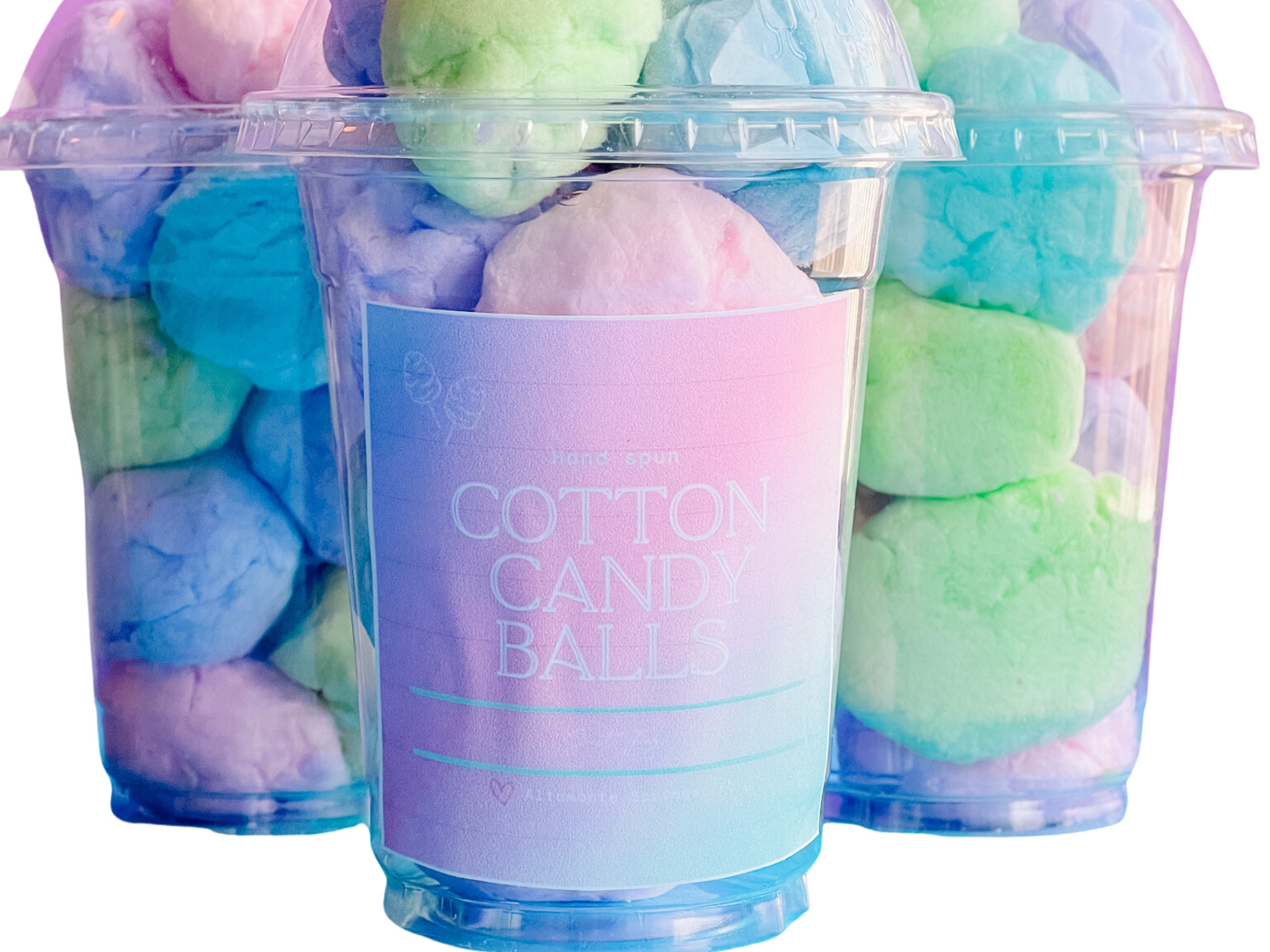 Cotton Candy Cups With Lid Cotton Candy Balls in Dome Cup Dome Cup Party Favors Portable Snacks ...