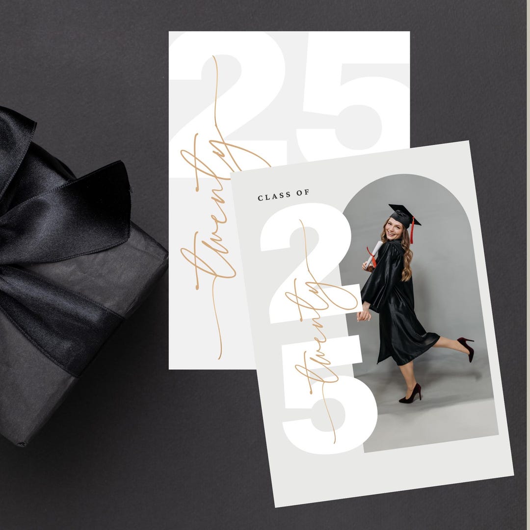 Class of 2025 Modern Invitation High School Graduate Neutral Elegant ...