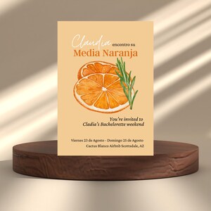 Mi Media Naranja Invitation Template Orange Bachelorette Theme ...