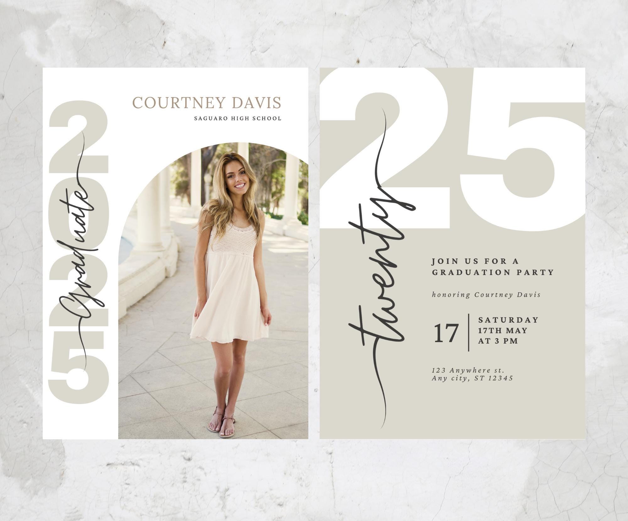 Graduate Invitation 2025 Grad Invite Modern Announcement Minimalist ...
