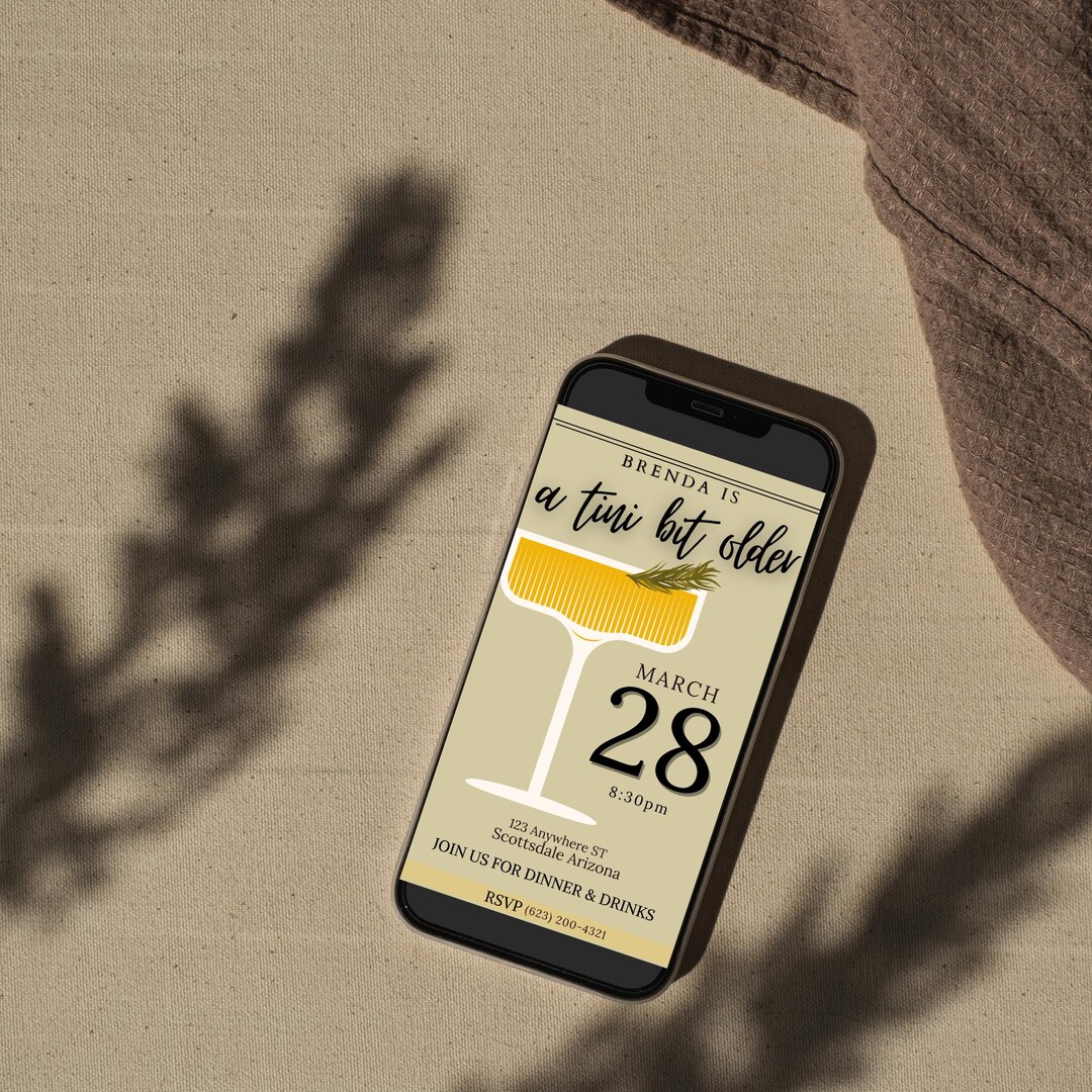A Tini Bit Older Invitation, Printable, Digital, Birthday Template,boho ...