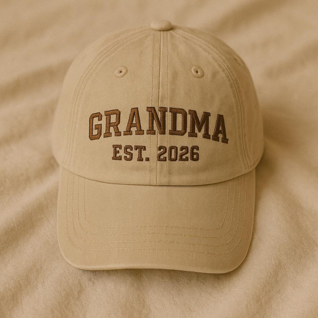 Custom Grandma Est. 2026 Embroidered Hat, New Grandma Gift ...